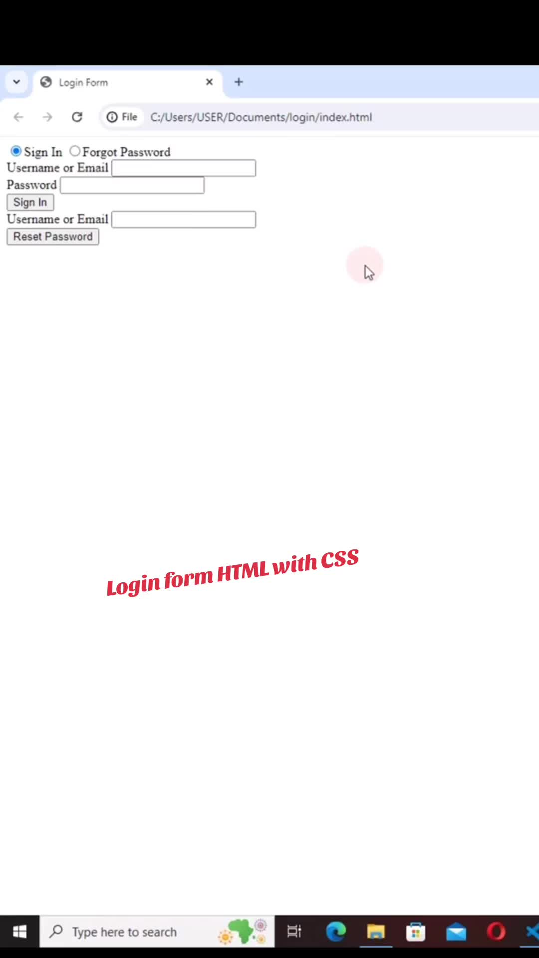 Login form by using HTML CSS#coding | (@natiya1908)