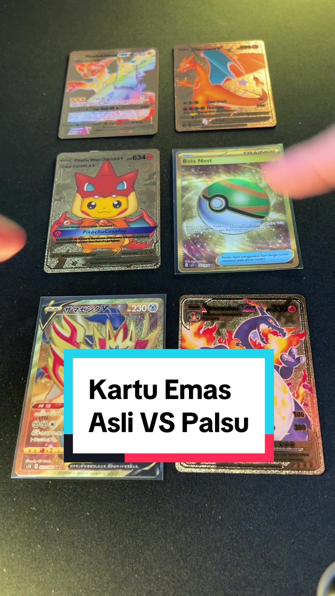Ini bedanya kartu pokemon emas asli vs | Hyper Potatoes ...