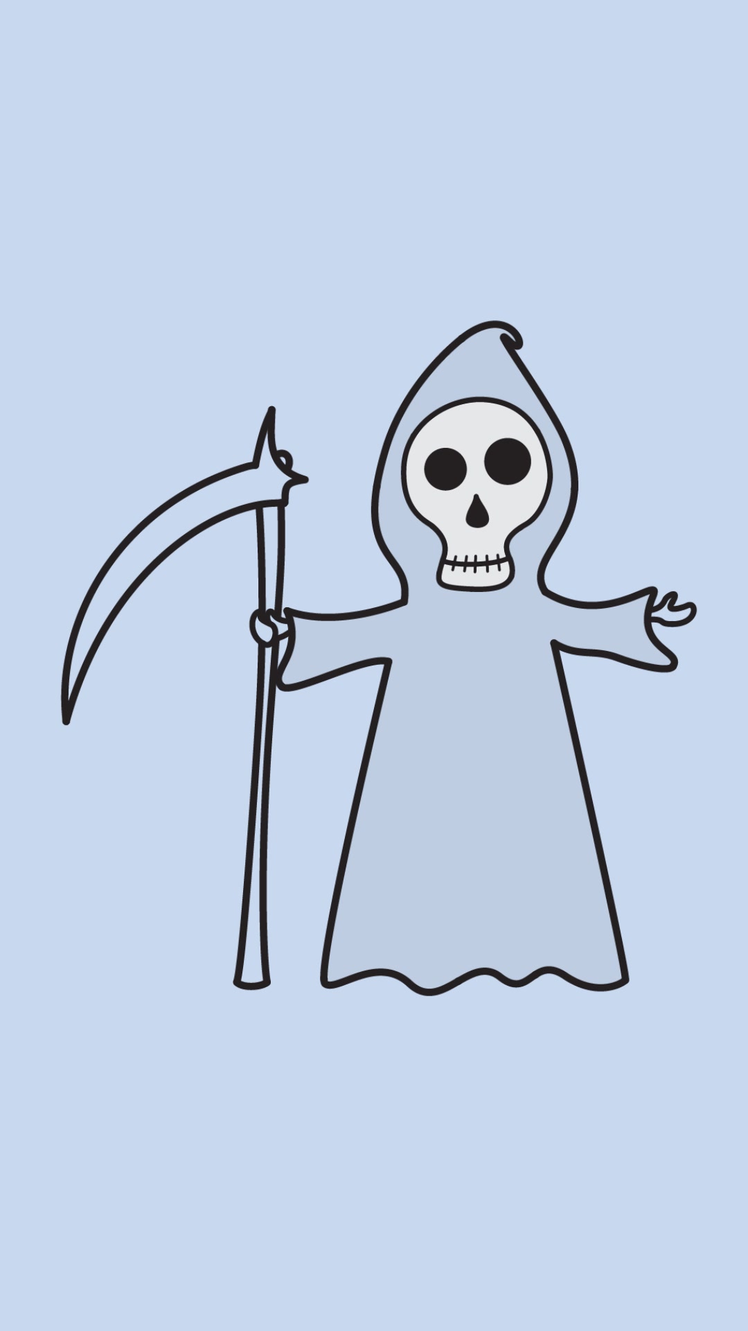 How to draw the death with scythe step | SherryDrawings (@sherrydrawings)