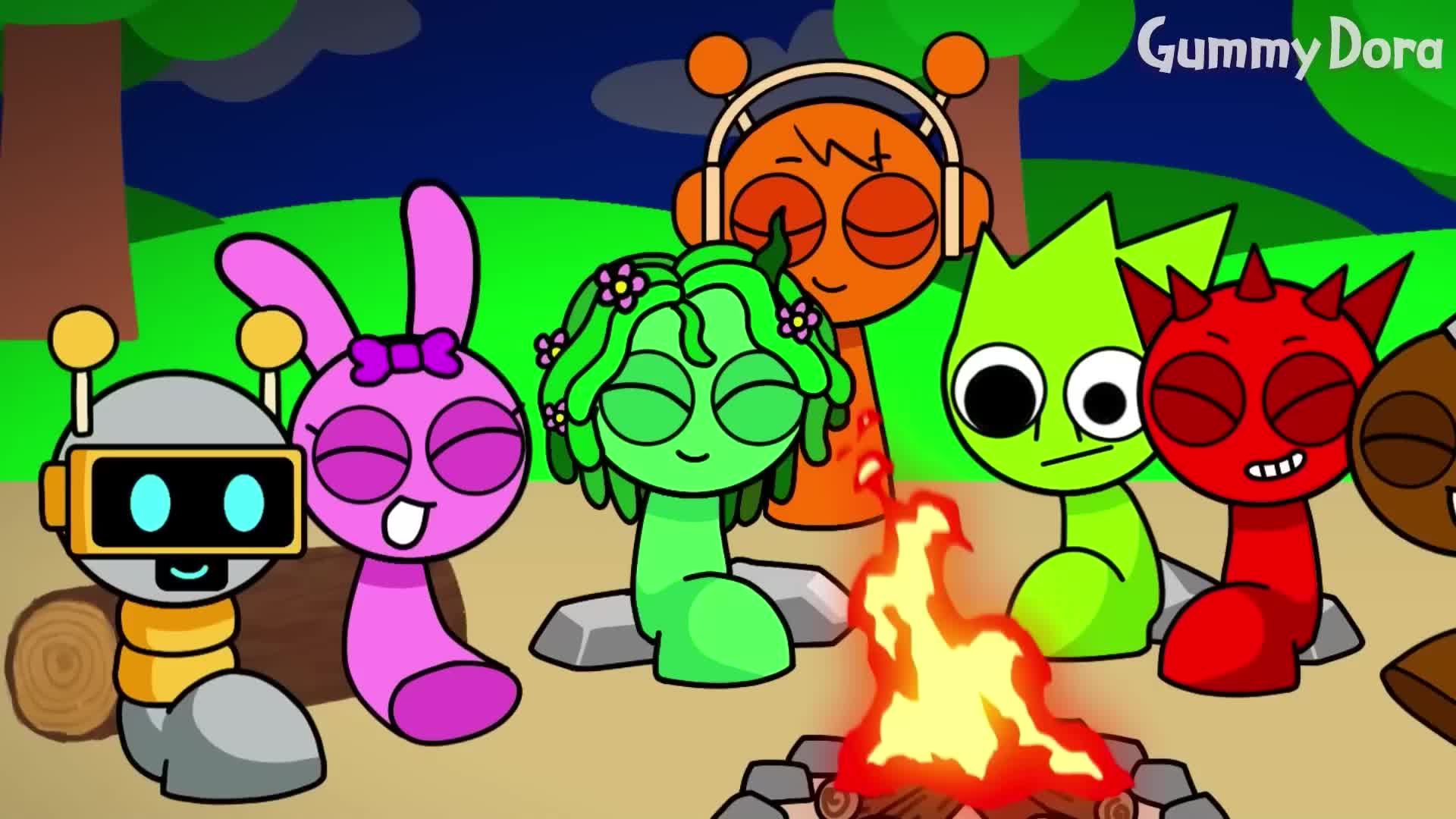 Incredibox Sprunki Oren X Pinki Fall Sprunki Ana Craft0