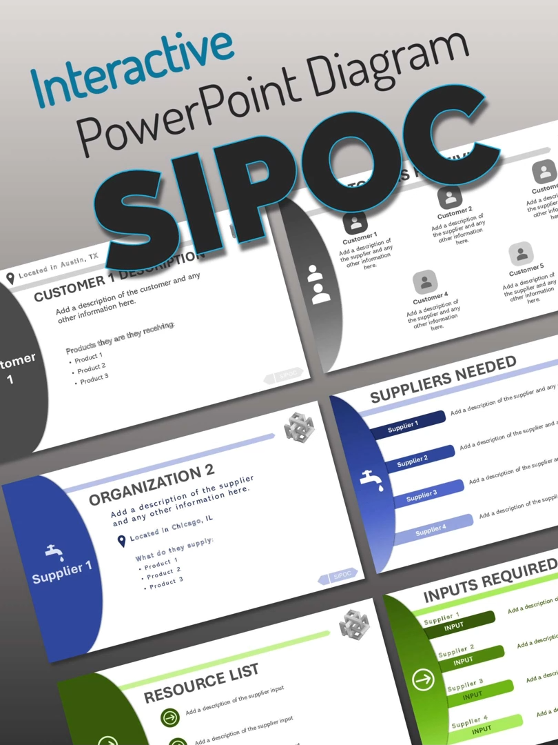 SIPOC Interactive Diagram PowerPoint | www.PresenterMedia.com ...