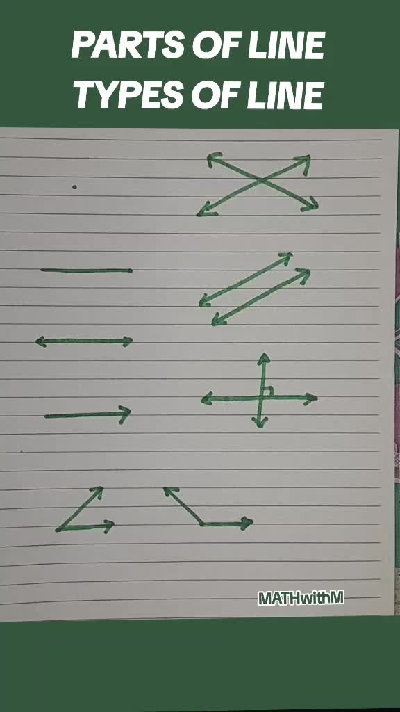Parts of Lines and Types of Lines #fyp | MWM🌼 (@mathfilliate12)