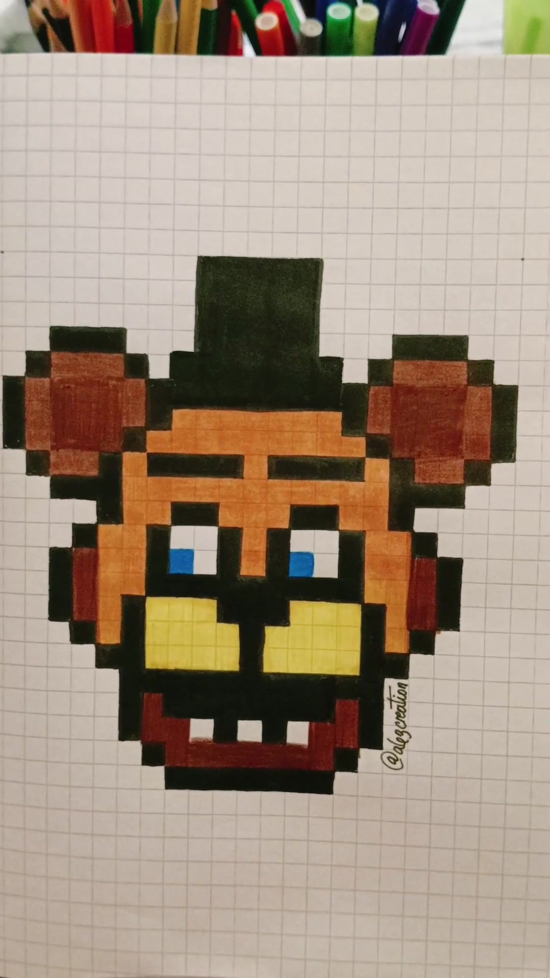 Idea Pixel Art: Freddy Fazbear 🐻 | alezcreation (@alezcreation)