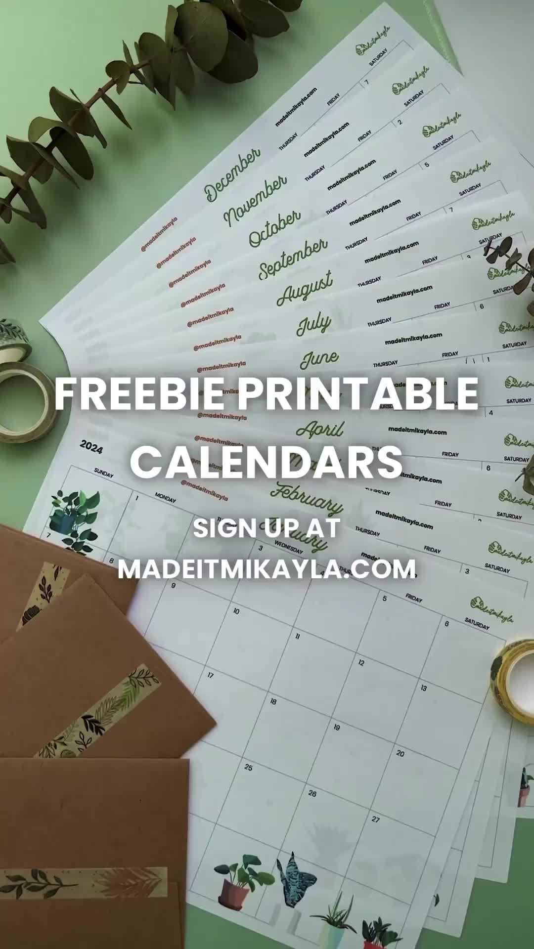 2024 Freebie Printable Calendars are | MadeItMikayla (@madeitmikayla)