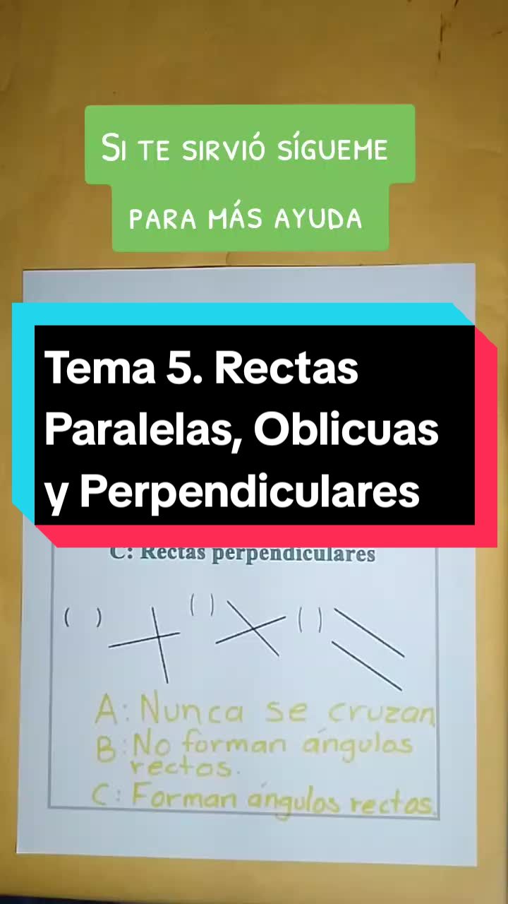 Tema 5. Rectas Paralelas, Oblicuas y | Profe César (@profecesargm)