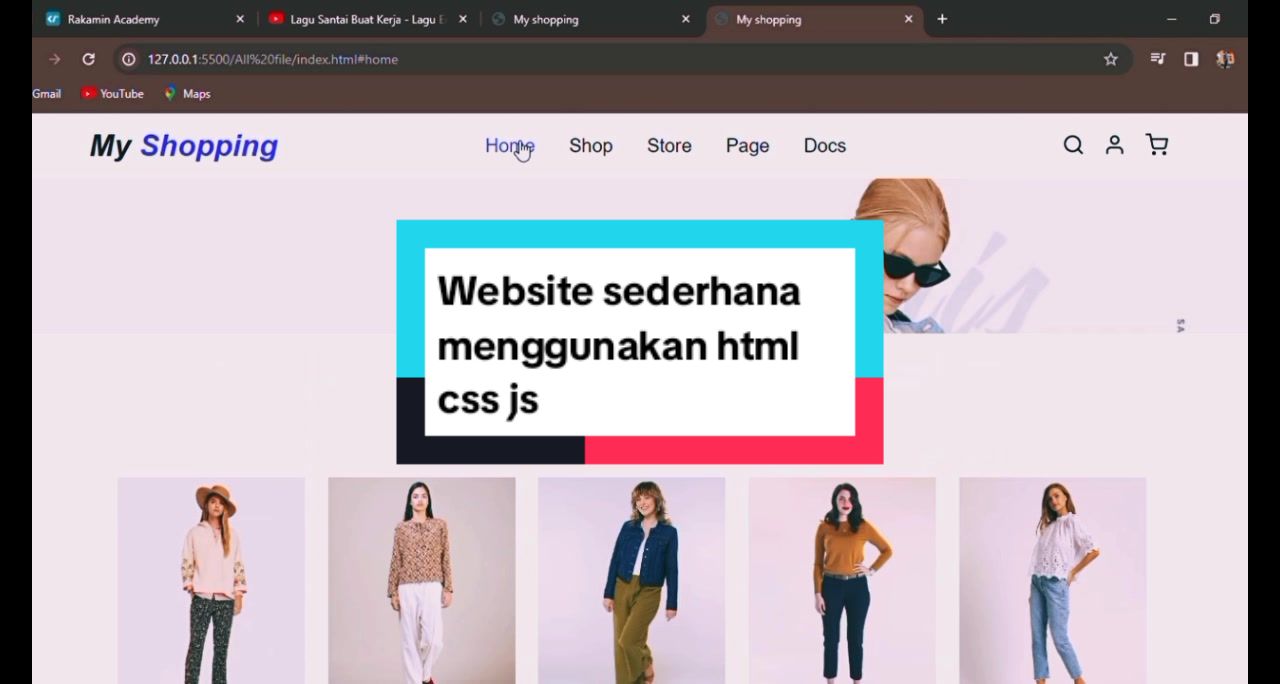 Website sederhana menggunakan html css | Salman maulana (@salman ...