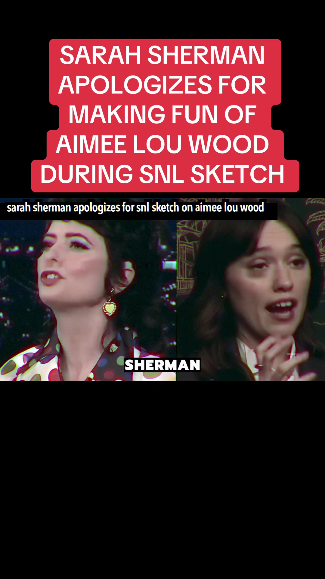 Sarah Sherman is sorry for her SNL | MYANO (@themyano)