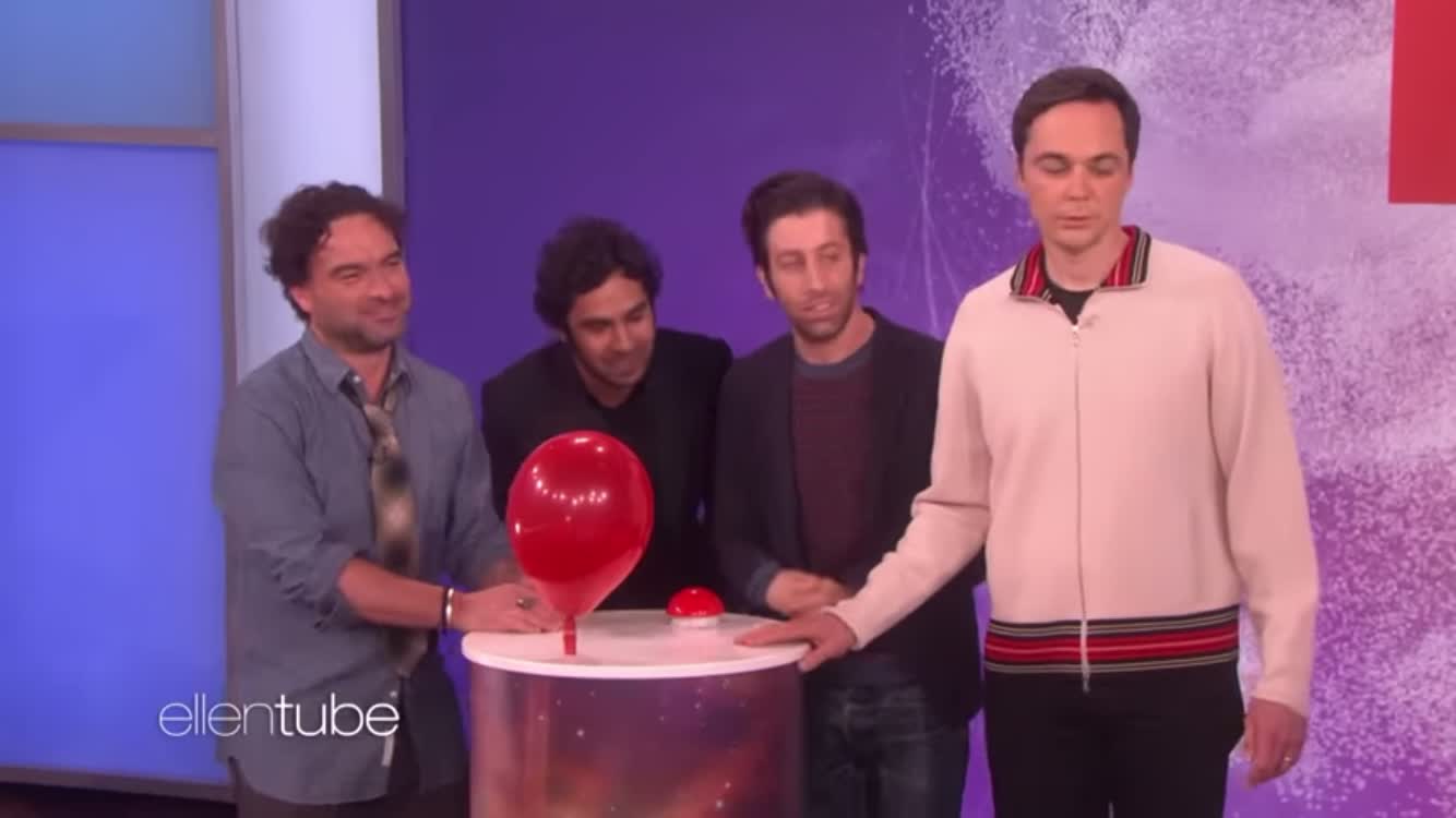 Ellen with the cast of The Big Bang | tvshoweditz123 (@tvshoweditz123)