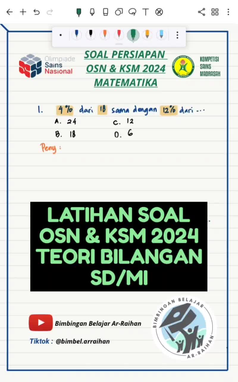 Bismillah. Yuk latihan soal OSN | Bimbingan Belajar Ar-Raihan (@bimbel.arraihan)