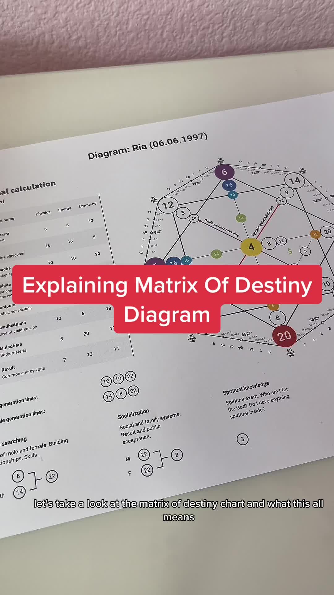 Explaining matrix of destiny diagram | Ria / Matrix of Destiny ...