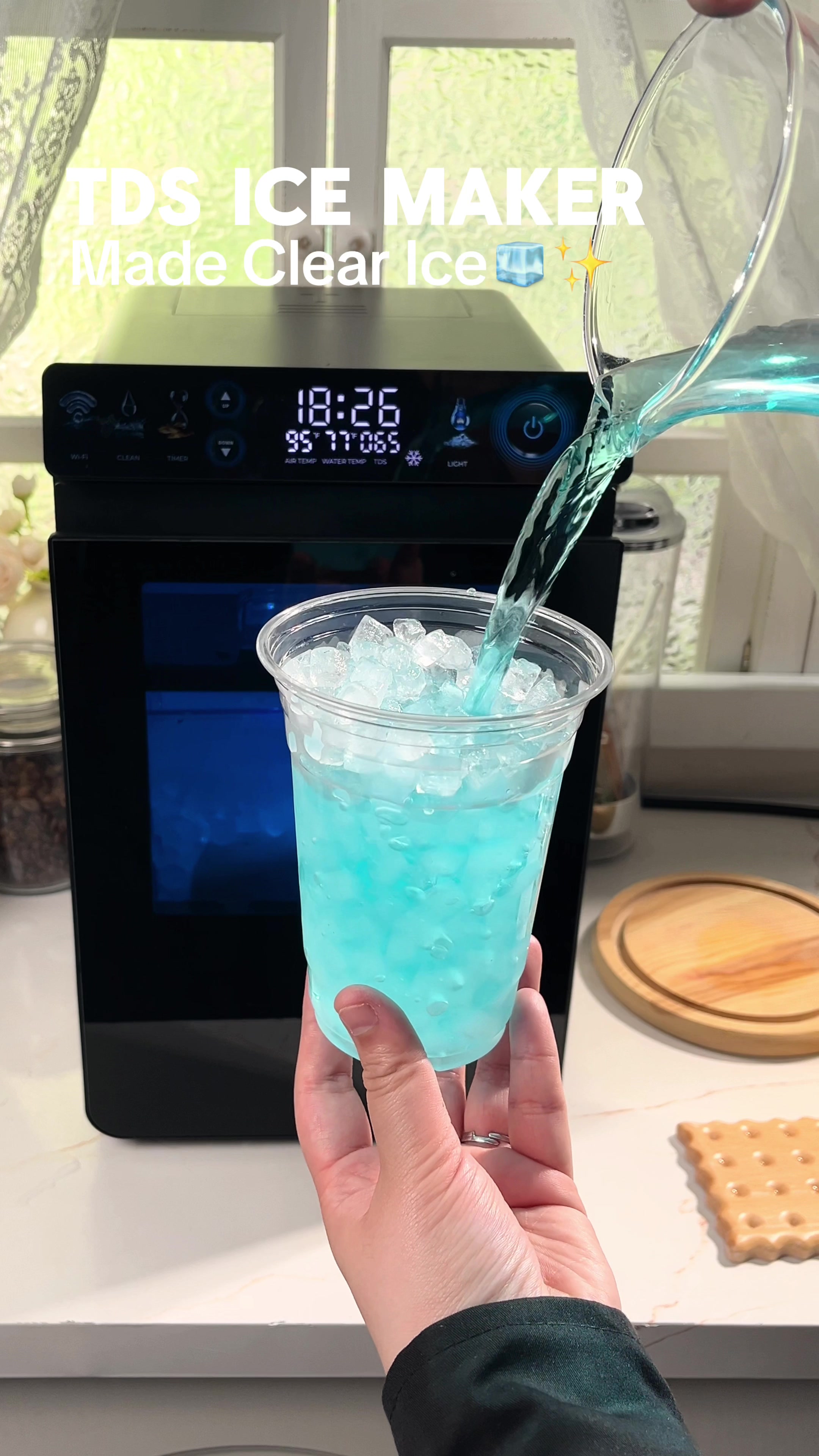 TDS ice maker Made clear ice🧊#DIY | ecozy Appliances (@ecozy.official)