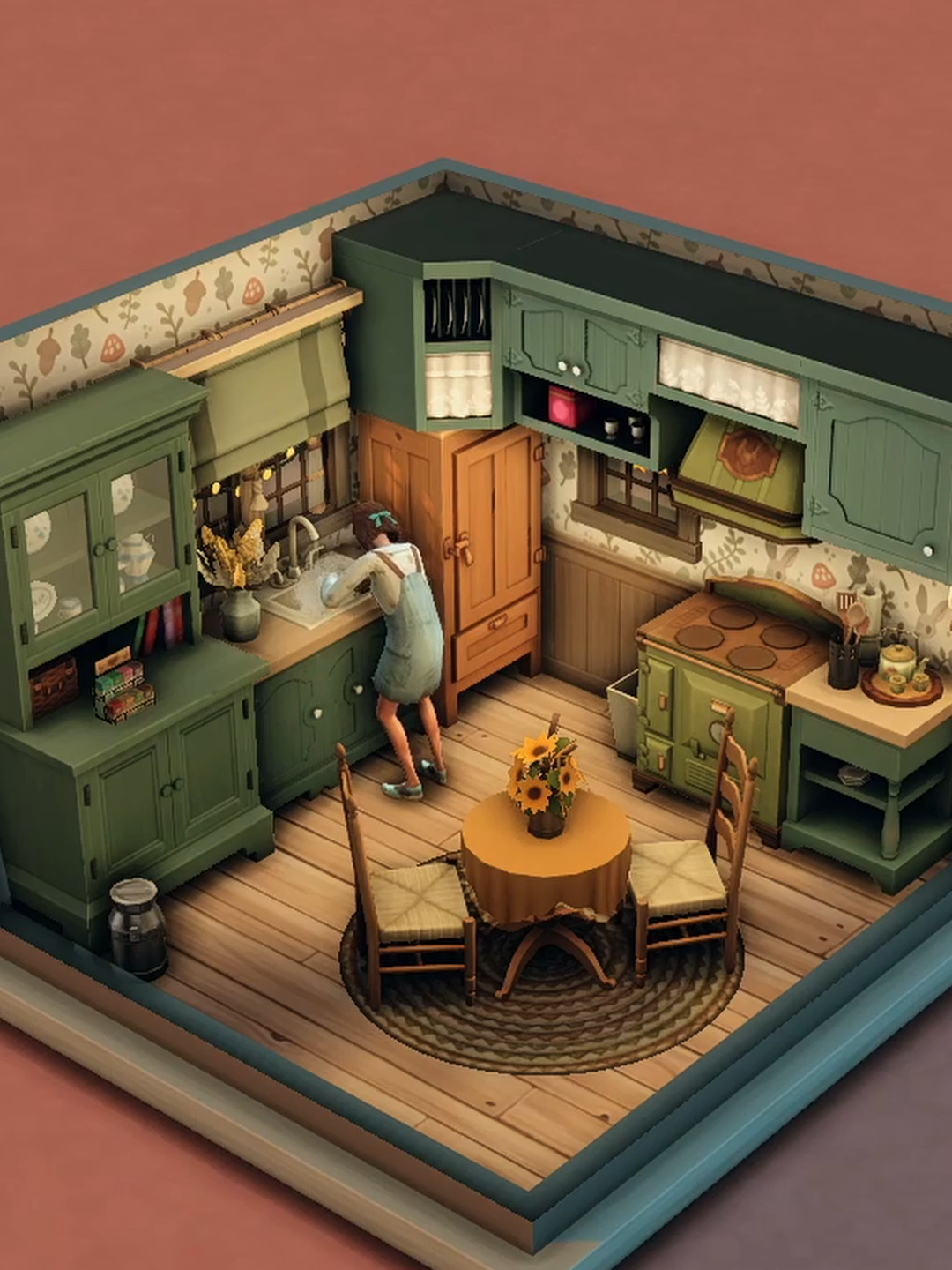 Building a cosy cottagecore kitchen in | Baby Sixam (@babysixam)