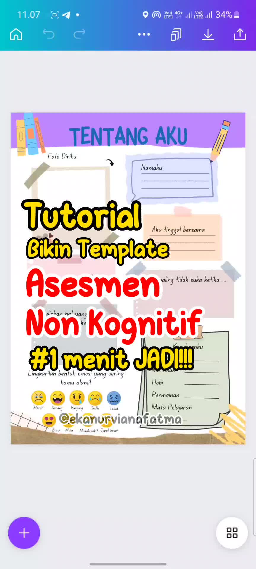 TUTORIAL BIKIN TEMPLATE ASESMEN AWAL | ekanurvianafatma (@ekanurvianafatma)