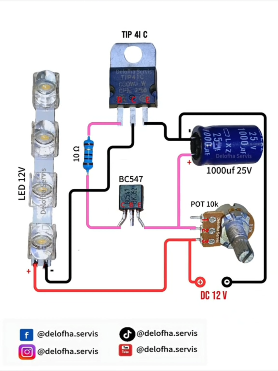A simple LED flasher circuit that can | DELOFHA SERVIS (@delofha.servis)