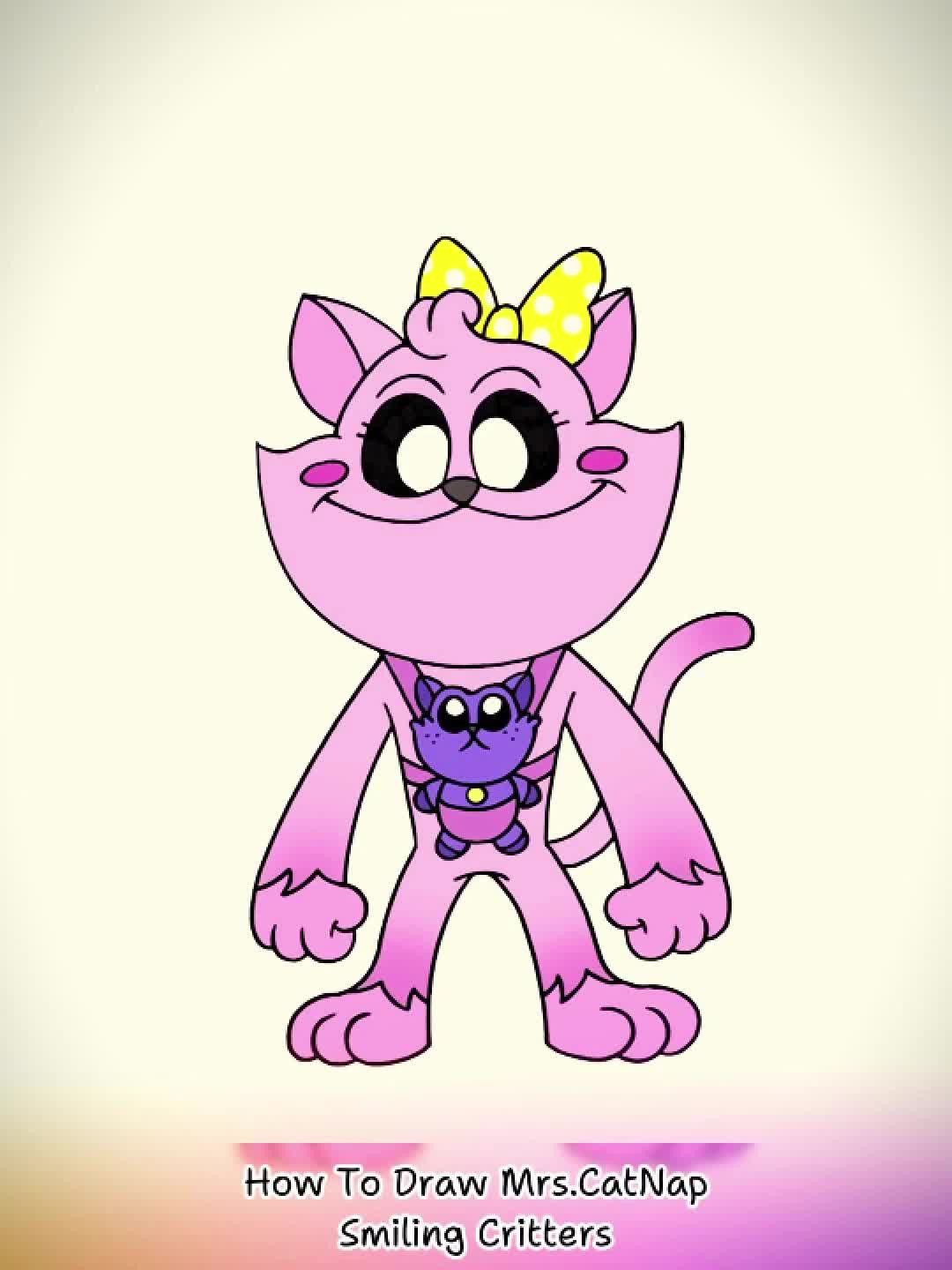 How To Draw Mrs.CatNap - Smiling | Art Class (@artclass68)