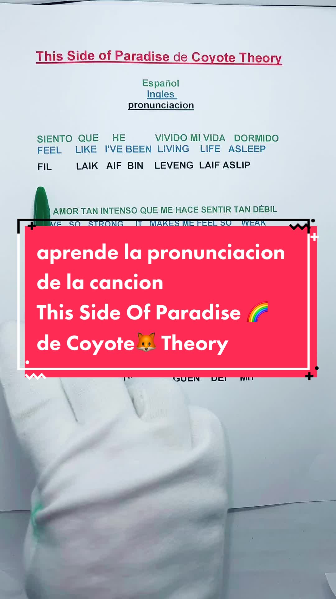 aprende la pronunciacion de la cancion | @APRENDOINGLESCANTANDO6191 (@aprendoinglescantando)