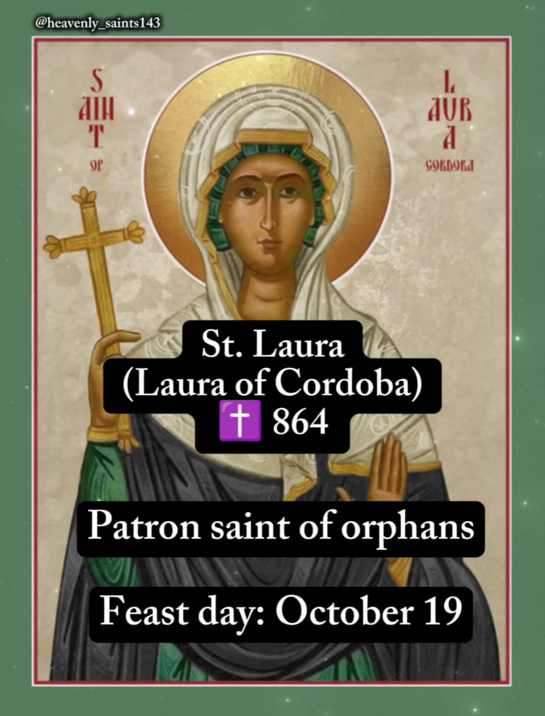 St. Laura Patron of orphans Feast day: | heavenly_saints143 (@heavenly ...