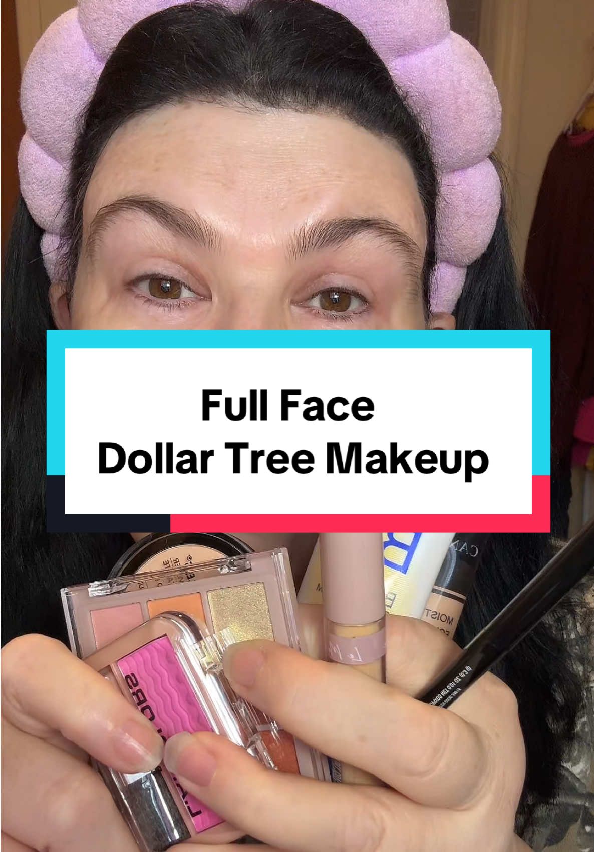 Full face of Dollar Tree Makeup, First | Tammy (@tamberlynne24)