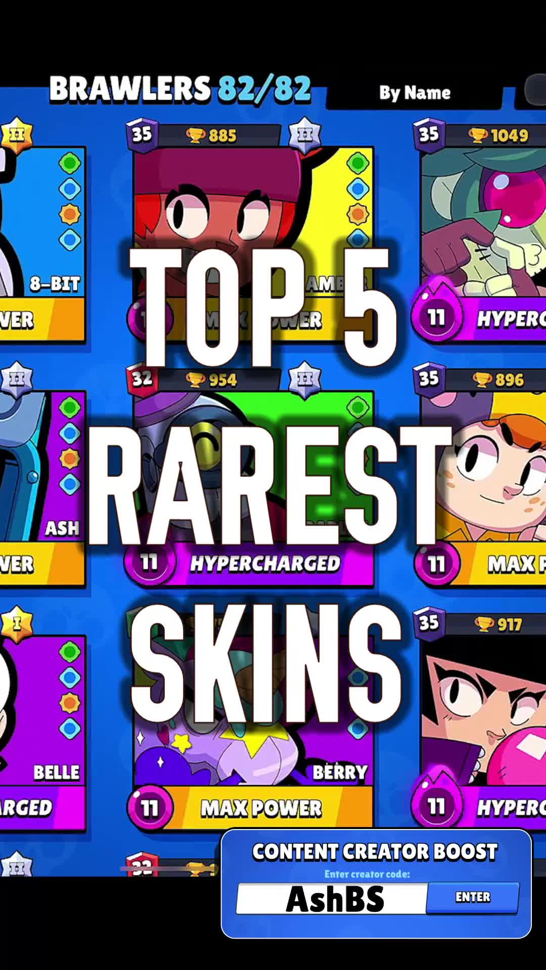 Top 5 Rarest Skins in Brawl Stars | Ash (@ashbrawlstars)