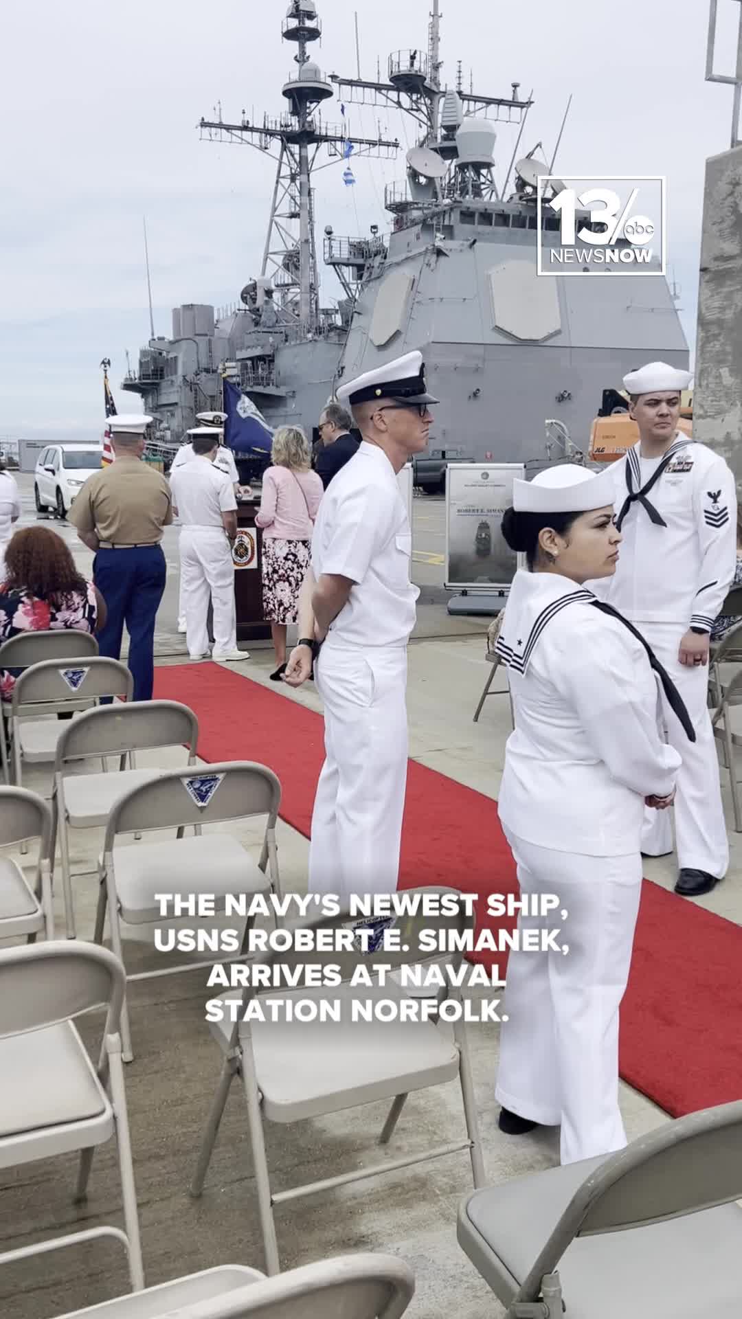 NEW SHIP'S ARRIVAL: The U.S | 13News Now (@13newsnow)