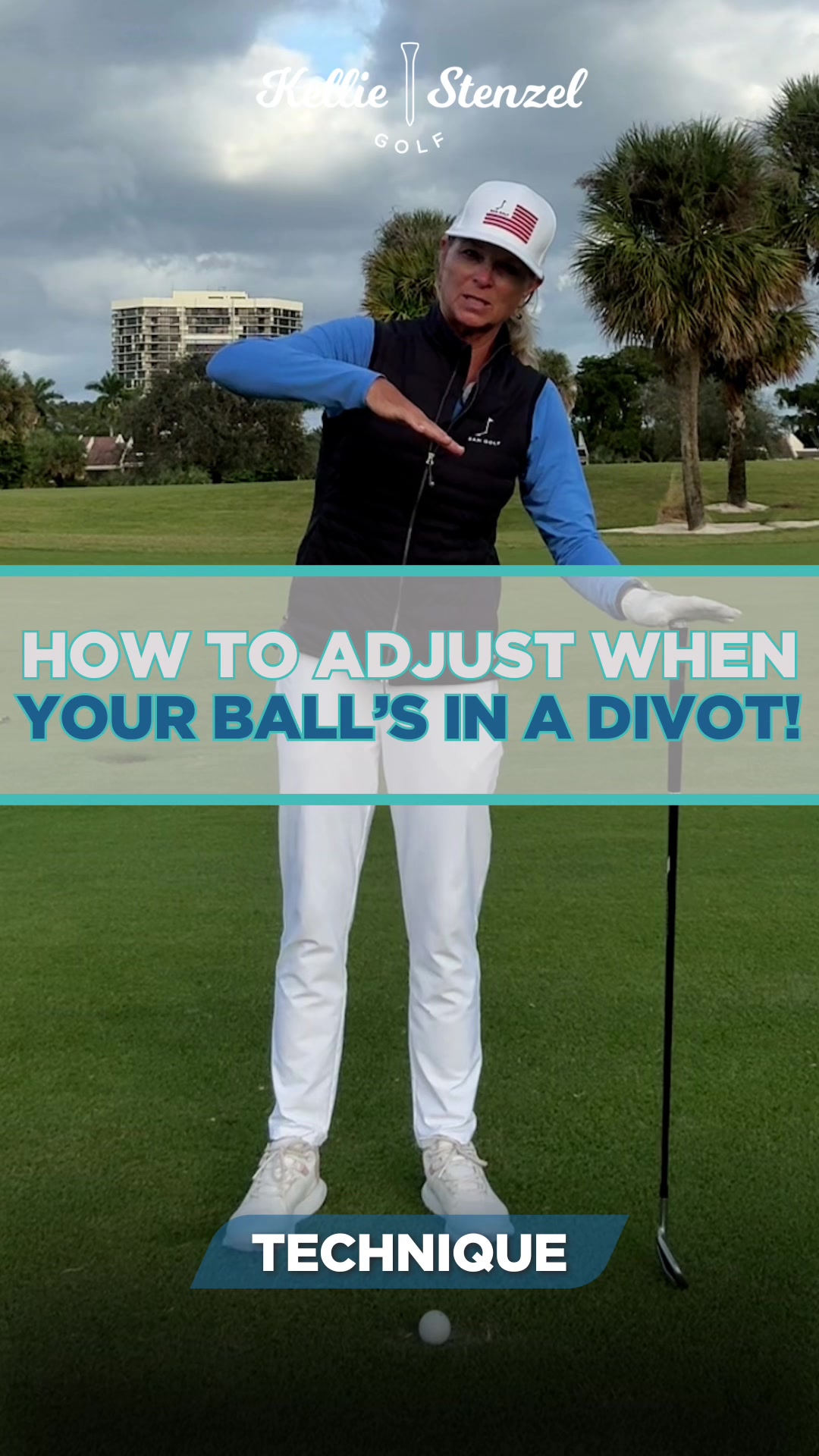 How to adjust for a ball sitting down | Kellie Stenzel Golf ...