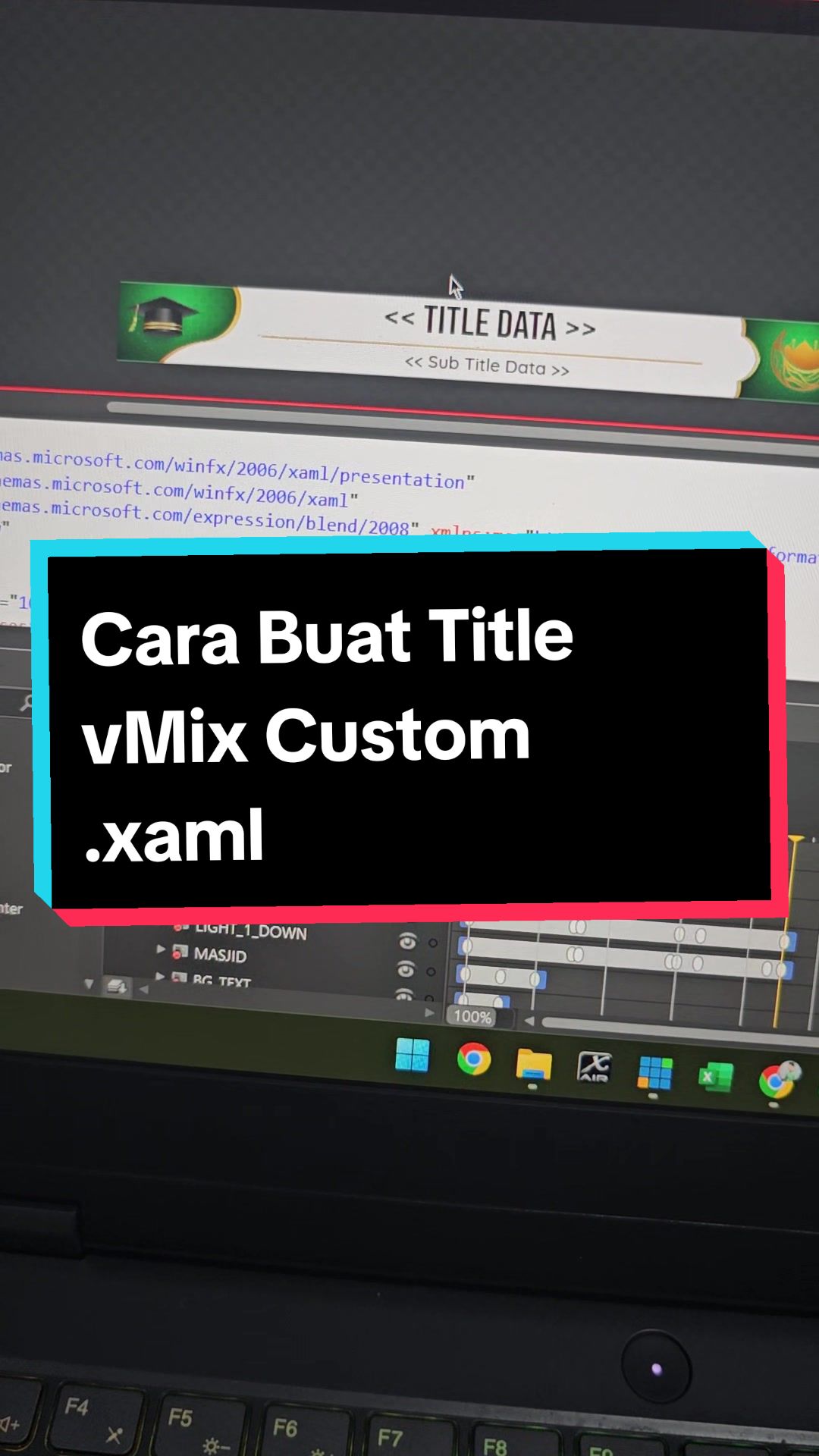 Sekilas Cara membuat Title vMix Custom | Mas Owdy (@mas_owdy)