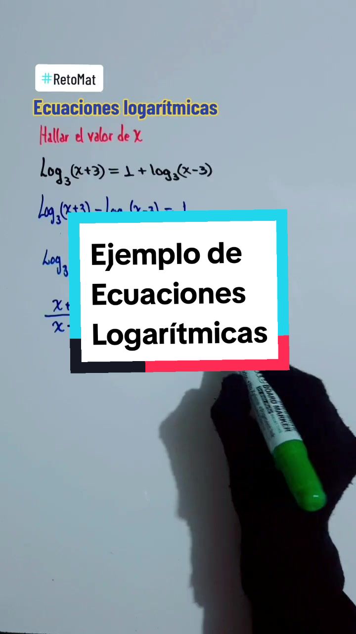 Ejemplo Ecuaciones logarítmicas | Reto MAT (@reto.mat)