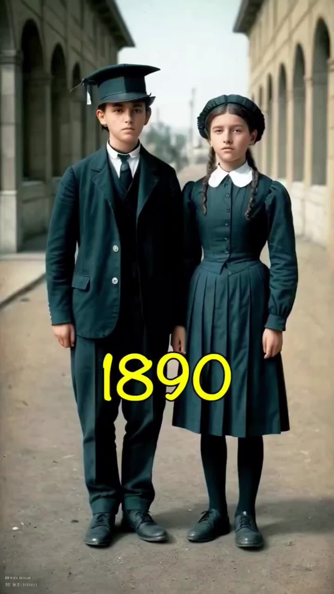 How the school uniform changed - | AI ART (@pyquyybwhkl)