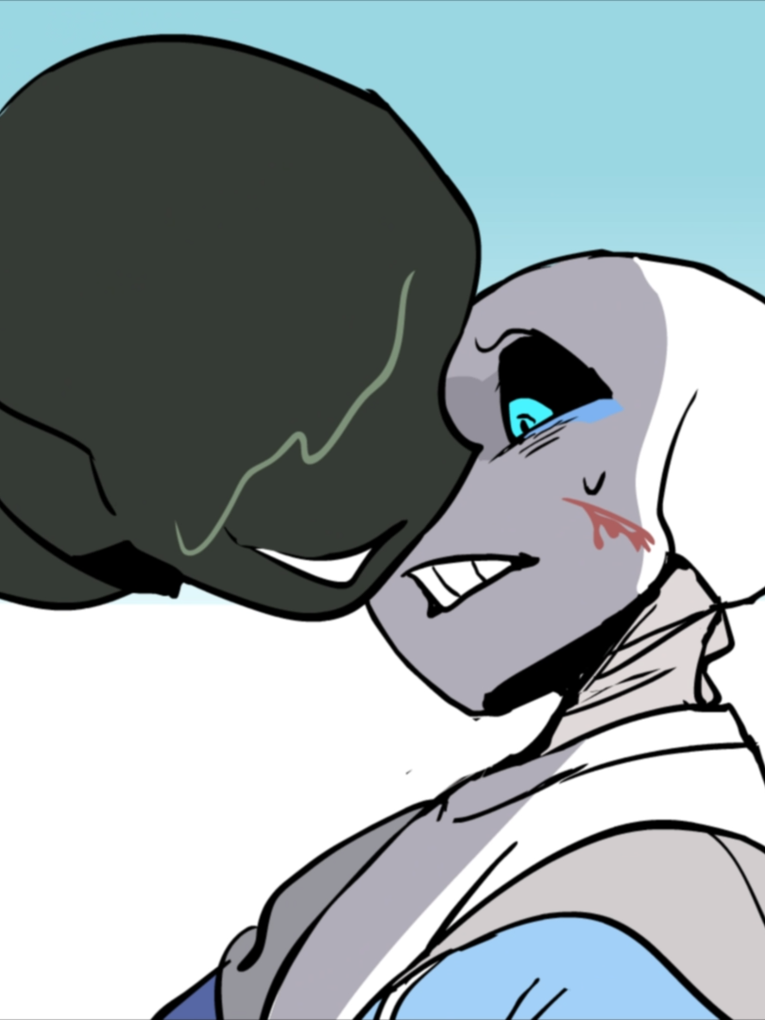 언더테일 나이트메어 VS 클래식 샌즈 I undertale comic | peng2_comics (@peng2_comics)