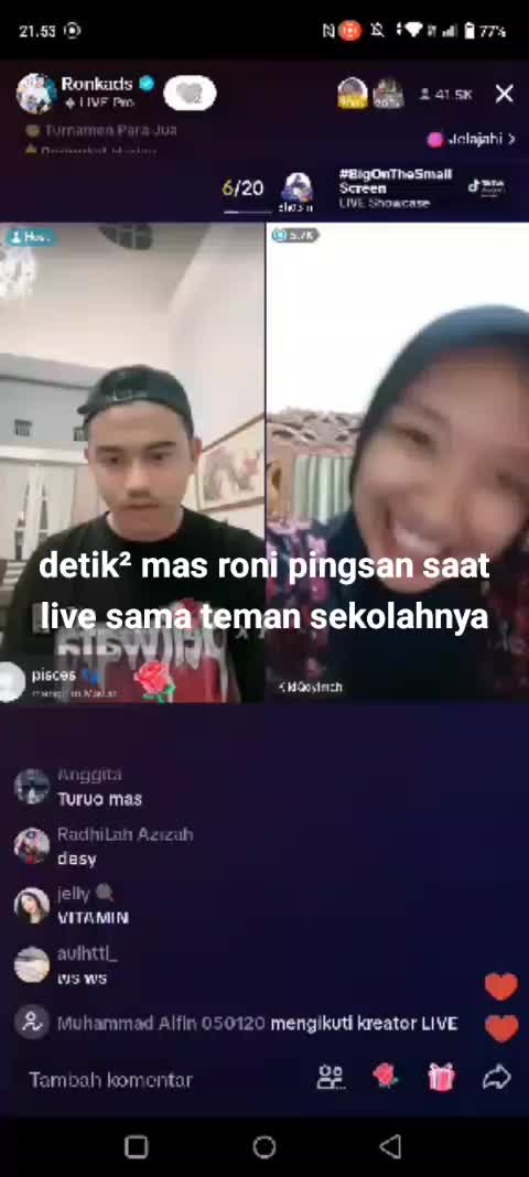 detik² mas roni pingsan saat live | Bunda Yenni 77 (@bundayenni77)