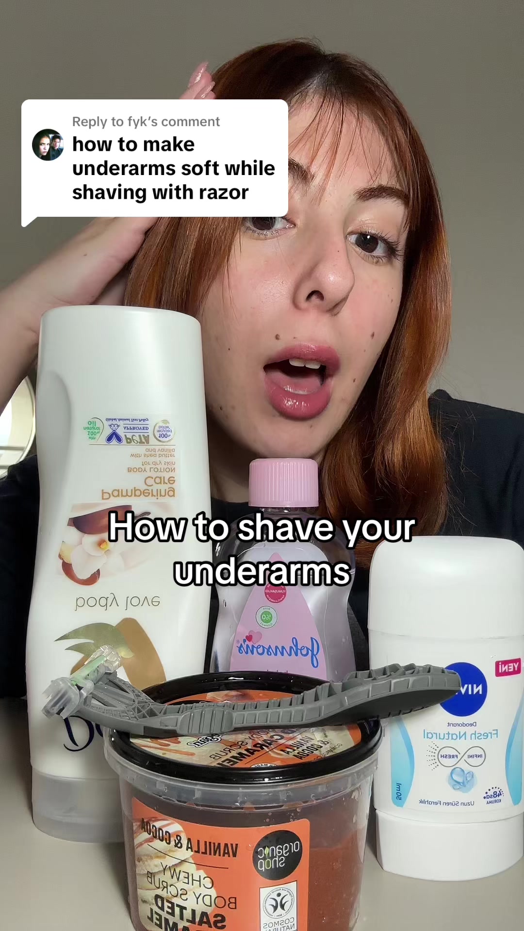 Replying to @fyk How to shave your | Maya | Girly Tips (@maya.videodiary)