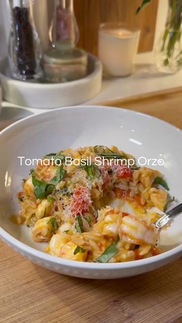 🍅Tomato Basil Shrimp Orzo 1 lb shrimp - | Charlotte Mason (@itsthymechef)