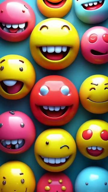 3D Neon Smiley Emoji – Twinkling | Live Wallpaper (@livewallpaper396)