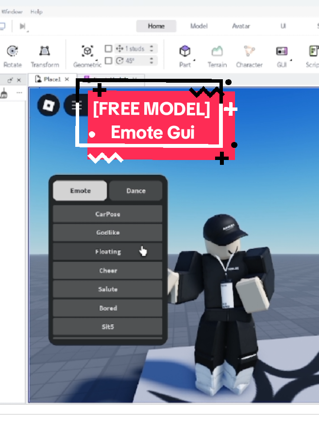 [FREE MODEL] Emote Gui System, link nya | Exx Project (@exx.project)