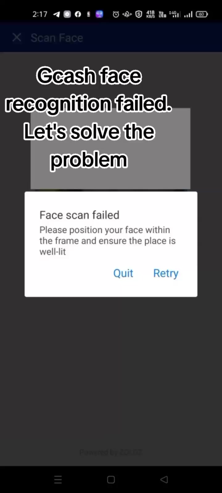 Gcash face verification failed | yourchoice57 (@arcimijin)