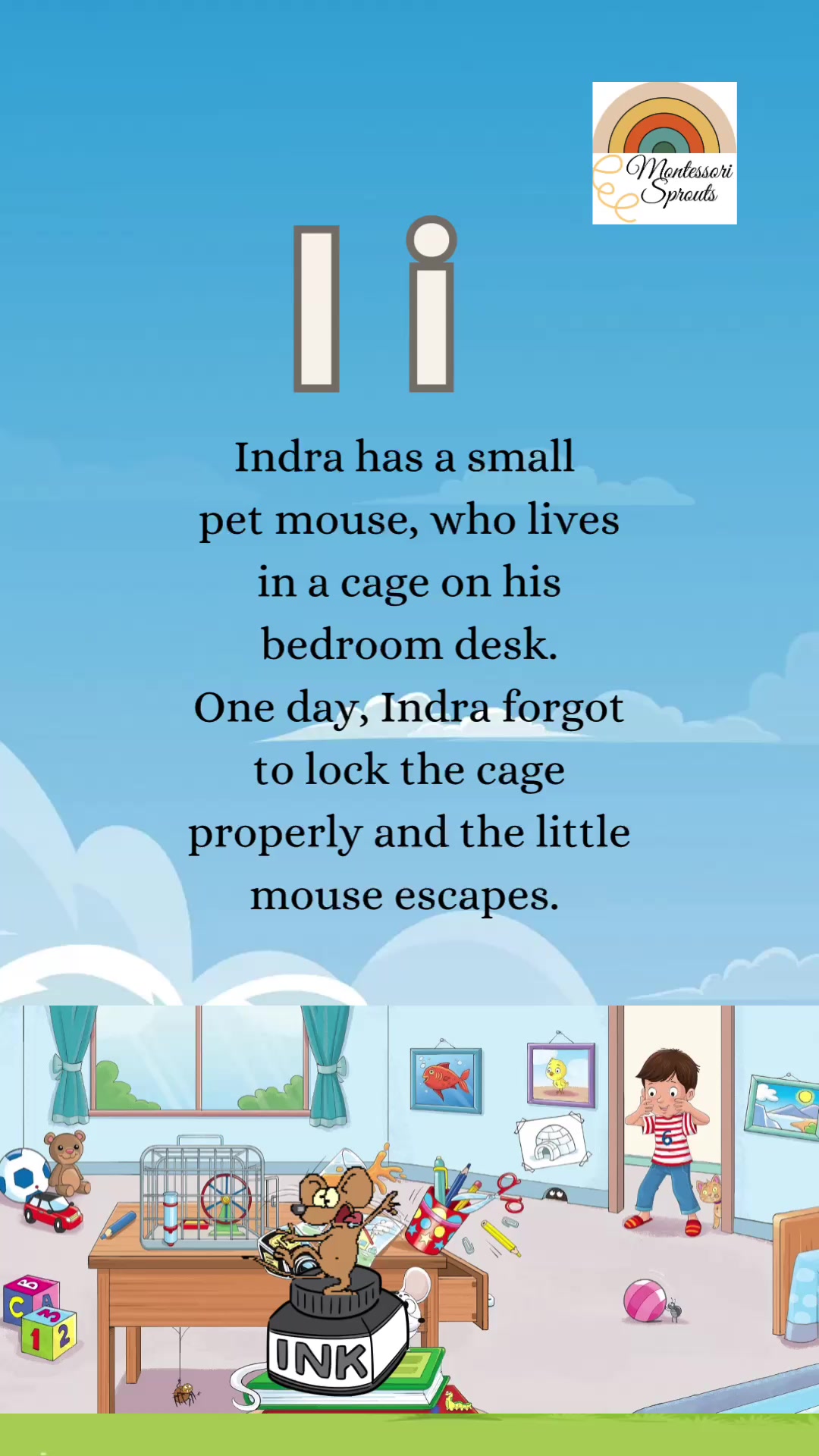 Jolly phonics stories - letter i | Montessori Sprouts (@montessori_sprouts)