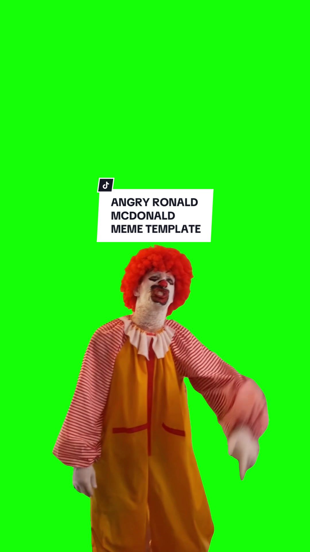Angry Ronald McDonald meme Green Screen | CreatorSet.com Green Screens ...
