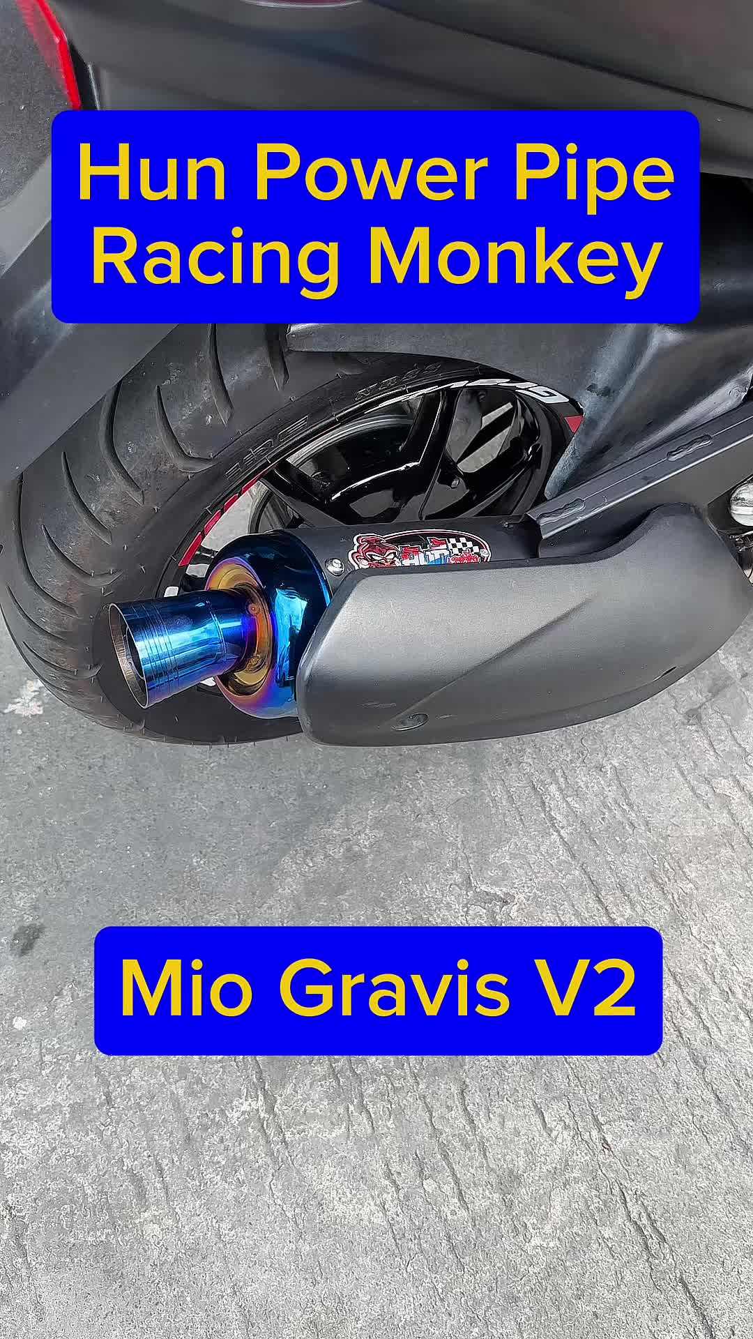 Hun Pipe Installed on Mio Gravis V2 | Kalbo Daily TV (@kalbodailytv)