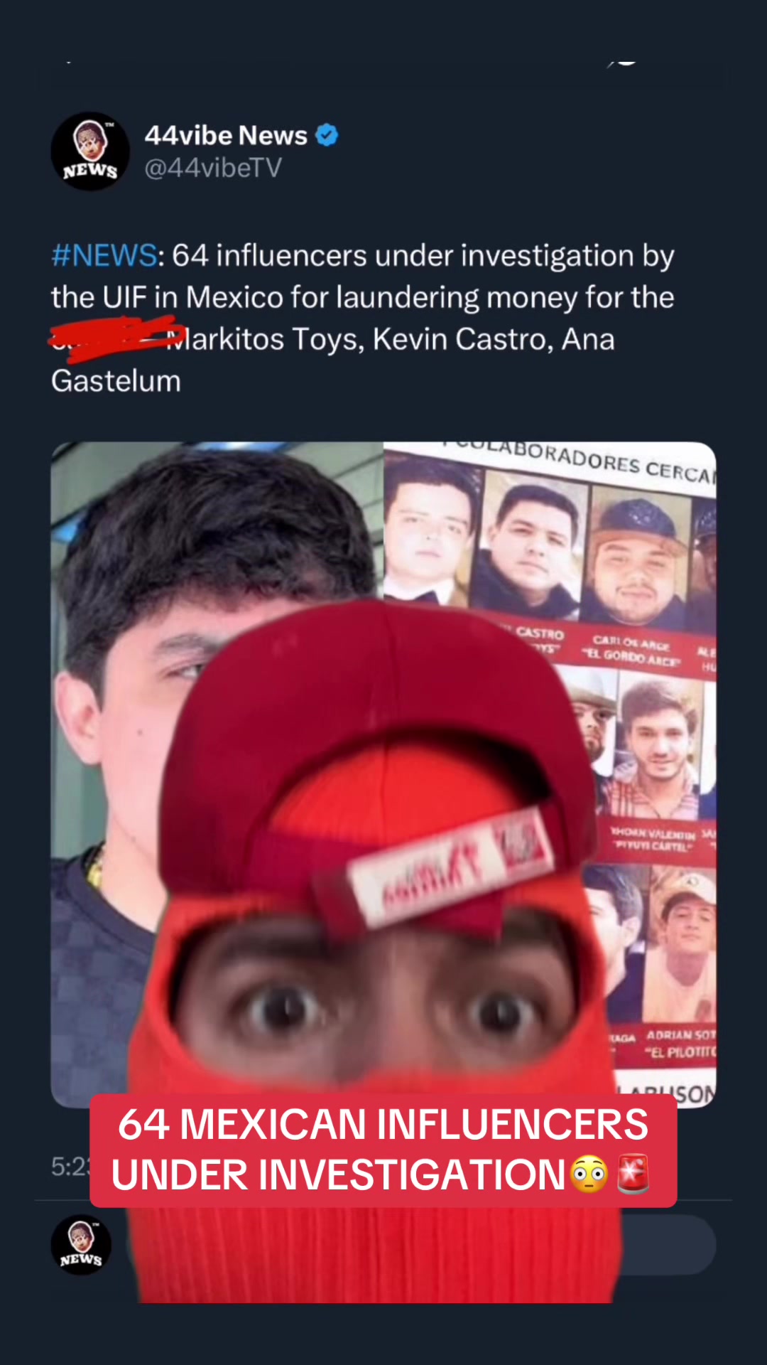64 Mexican Influencers including Kevin | 44vato🇲🇽 (@44vatox)