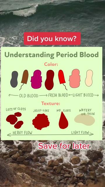 Different types of period blo0d 🔴 #fyp | Healthier You (@easyhealthdaily)