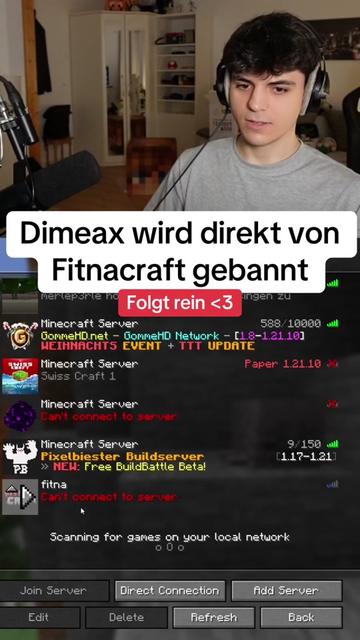 Dimeax wird aus Fitnacraft gebannt #fyp | FitnaCraftAttack Highlights ...