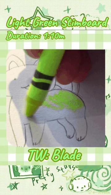 Light green Stimboard because the color | ₍ᐢ..ᐢ₎♡ (@lillyberry__)