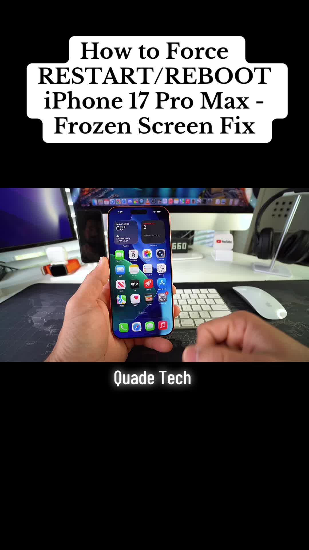 How to Force RESTART/REBOOT iPhone 17 | Quade Tech 🔐 (@icloud_go)