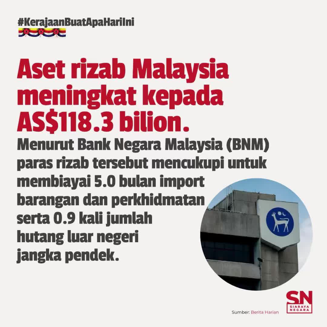 Rizab antarabangsa Malaysia meningkat | Siaraya Negara (@siarayanegara)