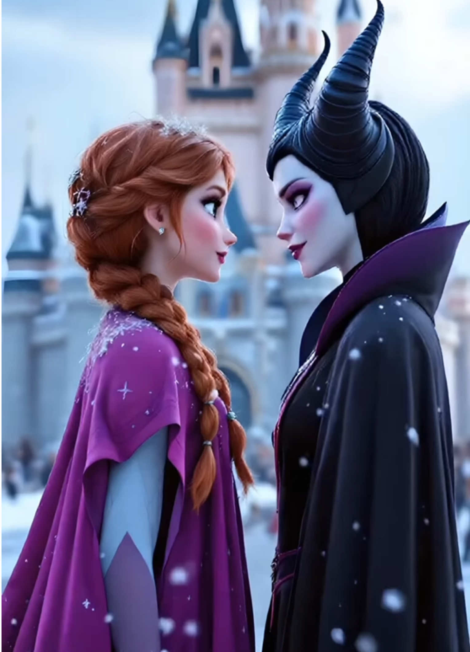 Disney Princesses x Disney Villains | HumanHybridAI (@humanhybridai)