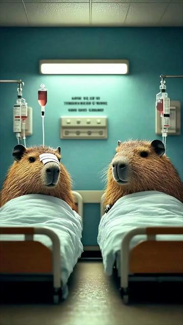 Capibara and his girlfriend were sick | Capybara (@capybarahouse.t)