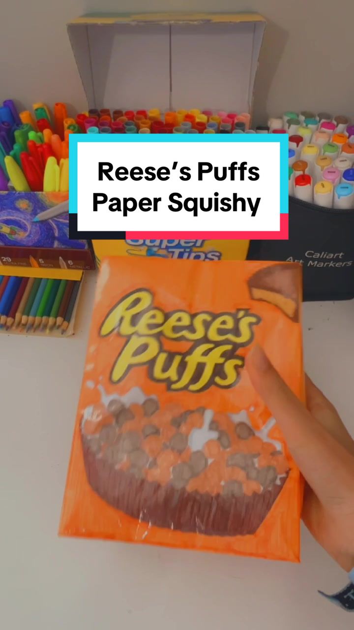 Reese’s Puffs Paper Squishy #fyp | 𝚂𝚎𝚛𝚊 (@paper._.squishies_35)