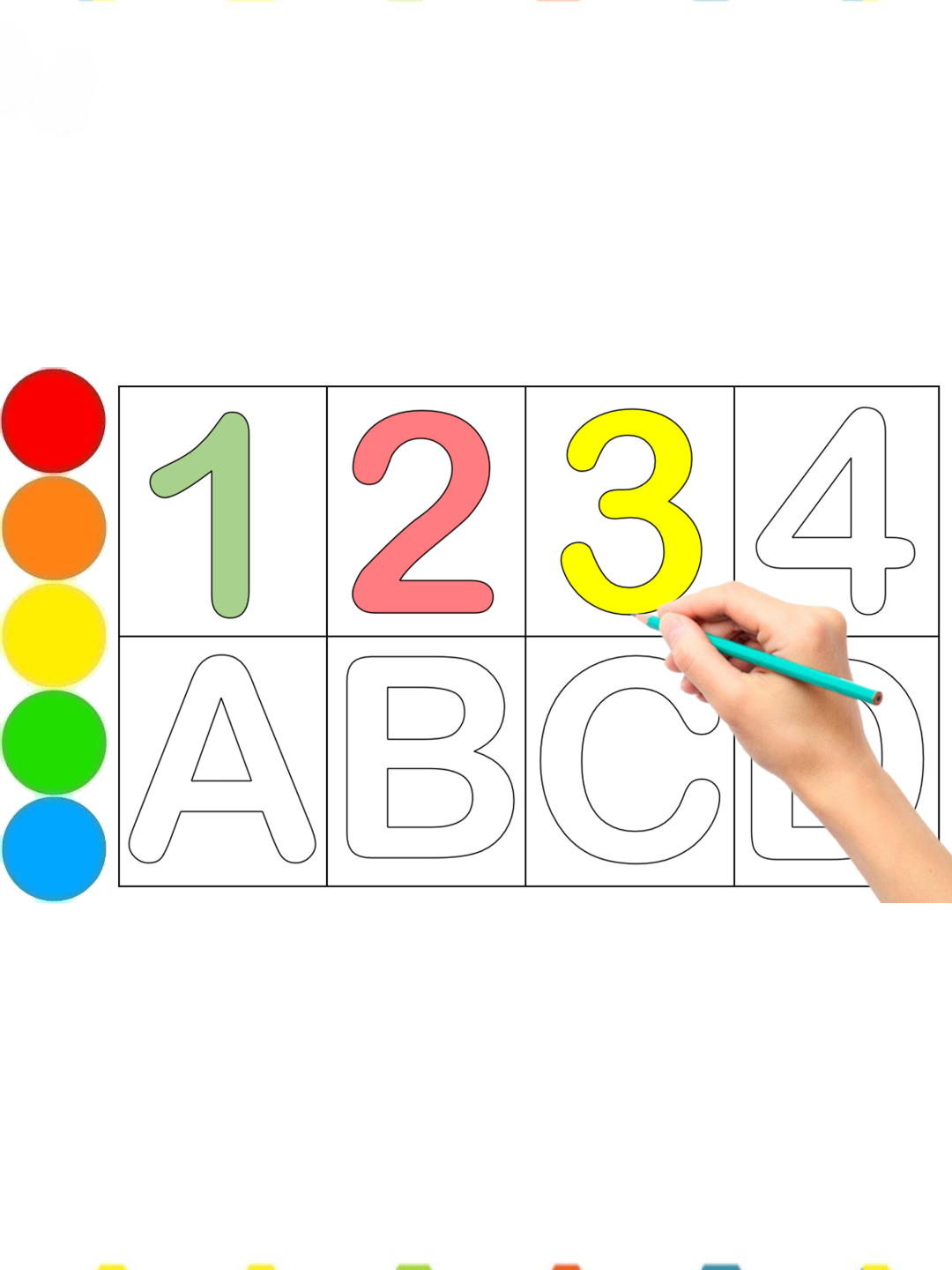 Learn Numbers 1234 and ABCD Alphabets | | Color TV (@wsm8866)