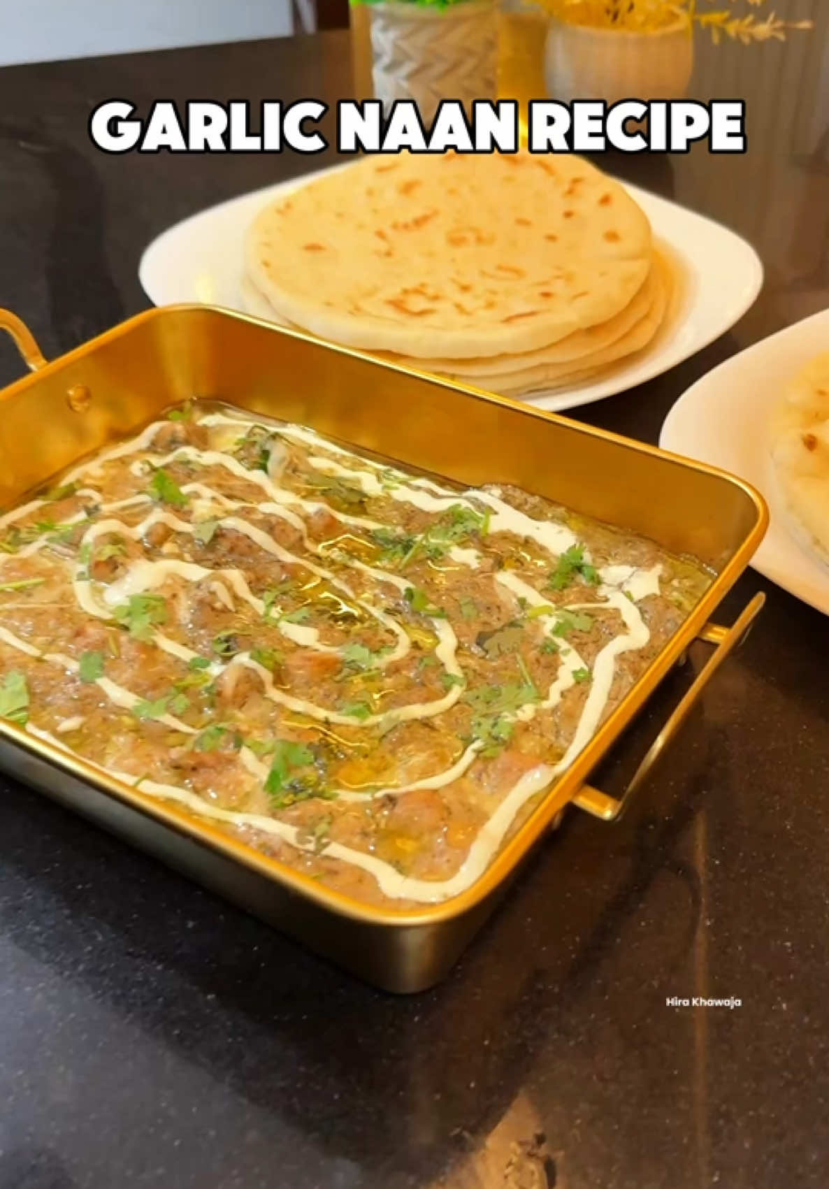 Homemade Garlic Naan Recipe | Kuboos | Hira Khawaja (@hira.khawaja)