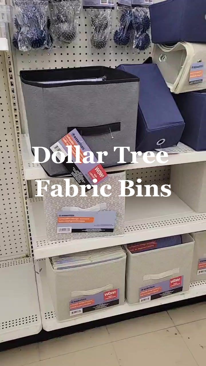 Dollar Tree Fabric Bins #dollartree | India Simmons (@capture_india)